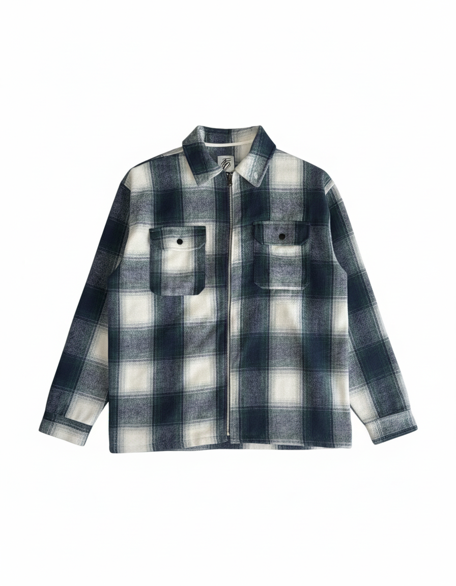 FFO CLOTHING | Shadow Plaid Zip Flannel - MULTI – FFO Clothing